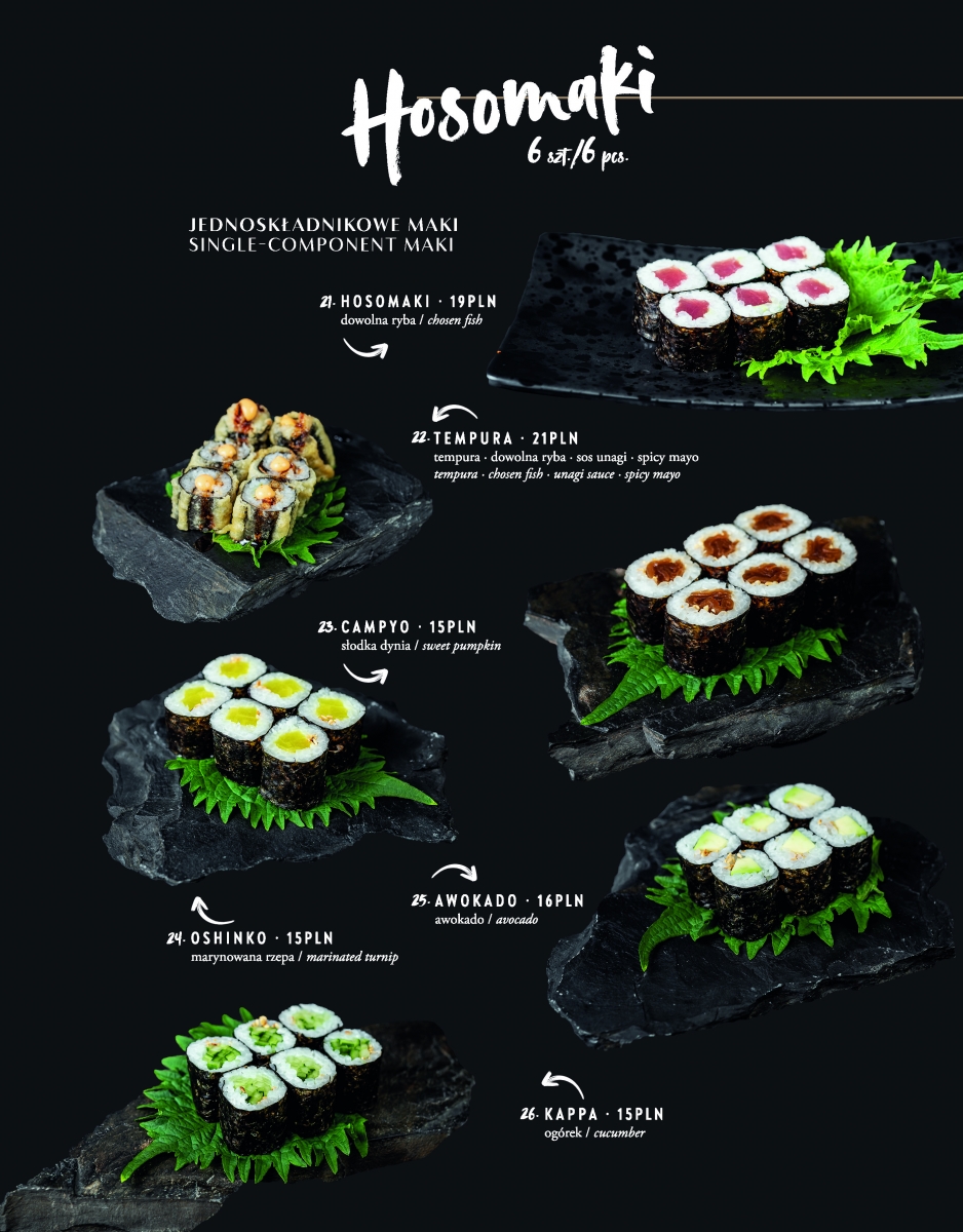 Menu – Tabu Sushi – Największa restauracja sushi w Łodzi